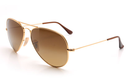 Ray-ban 8041 Aviator Titanium Shiny Gold Polarised Sunglasses | Jaxverse