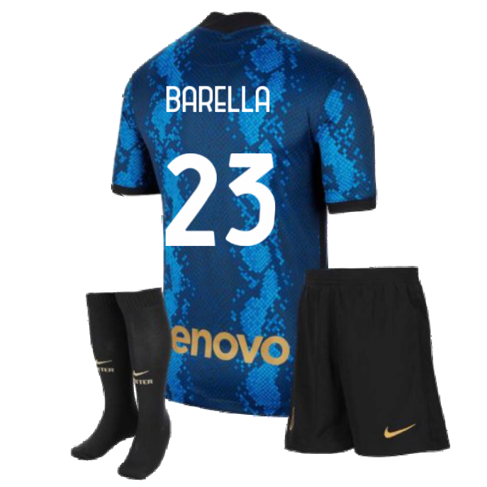 2021-2022 Inter Milan Little Boys Home Kit (Barella 23) | Nike | US