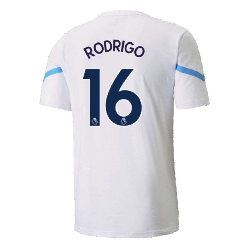 2021-2022 Man City Pre Match Jersey (White) (Rodrigo 16) | Puma | US